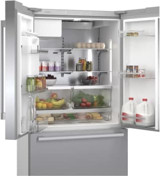 Bosch B36CD50SNS 36 Inch Freestanding French Door Smart Refrigerator ...