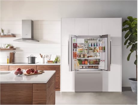 Bosch B36CD50SNS 36 Inch Freestanding French Door Smart Refrigerator ...