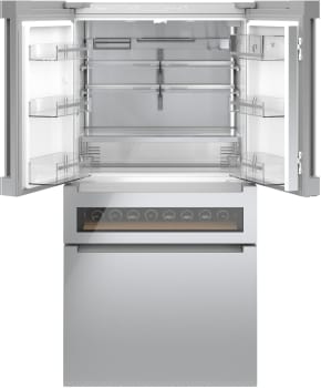 Bosch B36CL81ENG 36 Inch Freestanding 4 French Door Smart Refrigerator ...