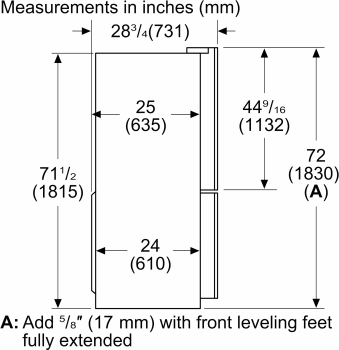 Bosch B36CT81ENS 36 Inch Counter Depth Freestanding French Door Smart ...