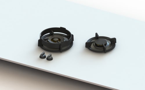 Pitt Cooking BALURAN2PTNG 24 Inch Modular Gas Cooktop with 2 Burners ...