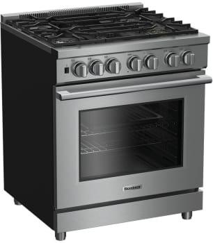 Blomberg BDFP34550SS 30 Inch Pro Style Dual Fuel Range with 5 Sealed ...