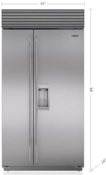 Sub-Zero BI42SDSTH 42 Inch Counter Depth Built-In Side by Side Smart ...