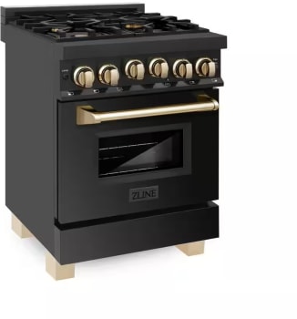 ZLINE RGBZ24G 24 Inch Freestanding Gas Range with 4 Sealed Burners, 2.8 ...