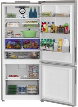 Blomberg BRFB21612SS 30 Inch Counter Depth Bottom-Freezer Refrigerator ...