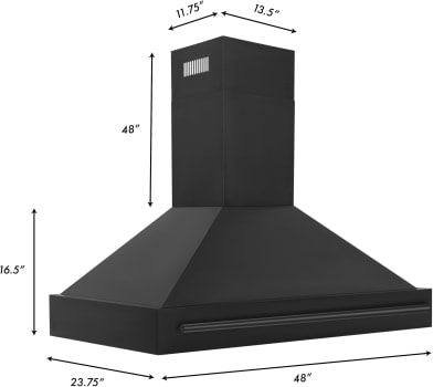 ZLINE BS65548BS Professional Wall Mount Range Hood with 4-Speed Fan ...