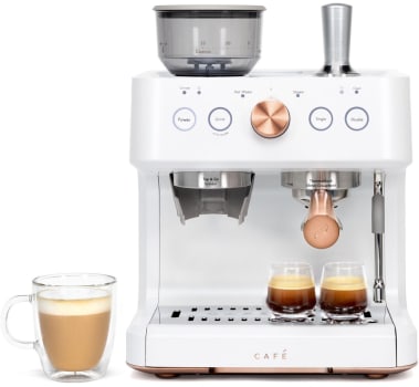 Cafe C7CESAS4RW3 14 Inch Countertop Smart Semi Automatic Espresso ...