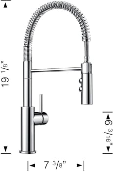 Blanco 443032 Catris Single Handle Pull Down Kitchen Faucet with 1.5 ...