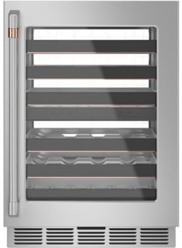 Cafe CCP06DP2PS1 24 Inch Dual Zone Smart Wine Center with 46 Bottle ...