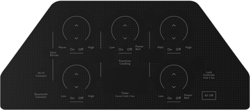 Cafe CEP90361TBB 36 Inch Electric Cooktop with 5 Radiant Elements ...