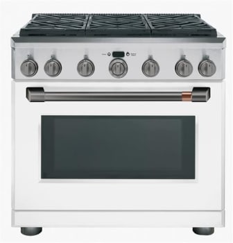 Cafe CGY366P4MW2 36 Inch Freestanding Professional Gas Range with 6 ...