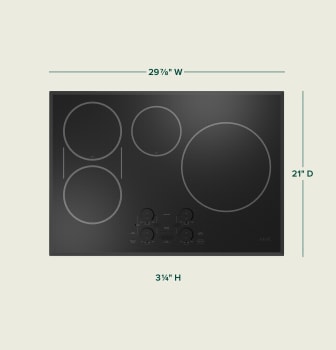 Cafe CHP90301TBB 30 Inch Induction Smart Cooktop with 4 Elements ...