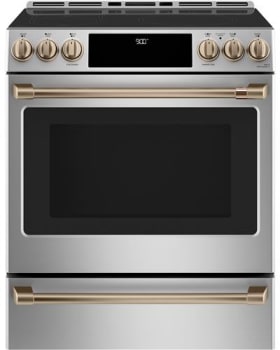 Cafe CHS900P2MS1 30 Inch Slide-In Induction Smart Range with 5 Elements ...