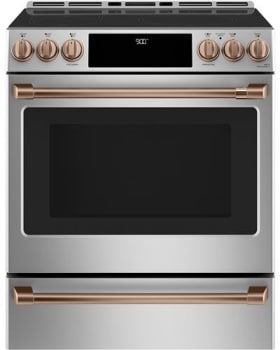Cafe CHS900P2MS1 30 Inch Slide-In Induction Smart Range with 5 Elements ...