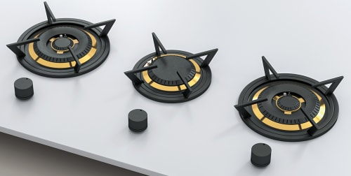 Tulip Cooking TC19523 49,300 BTU Modular Gas Cooktop with Three Sealed ...