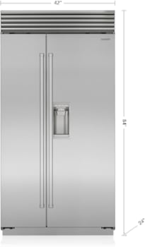 Sub-Zero CL4250SDSP 42 Inch Built-In Side-by-Side Smart Refrigerator ...