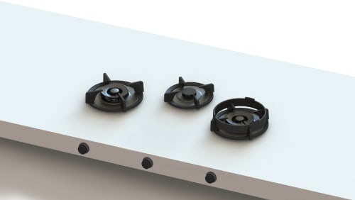 Pitt Cooking COLO3BFLP 36 Inch Modular Gas Cooktop with 3 Burners ...