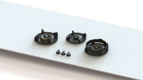 Pitt Cooking COLO3PTNG 36 Inch Modular Gas Cooktop with 3 Burners ...