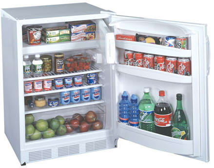 Summit CT66BIADA 24 Inch Compact Refrigerator with Adjustable Glass ...