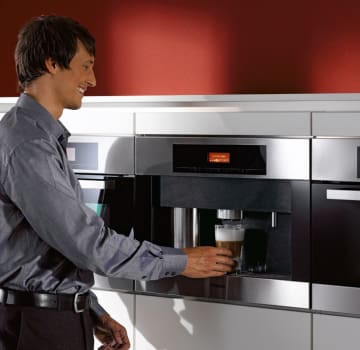 Miele CVA4066SSL 24 Inch Built-in Whole Coffee Bean System with Plumbed ...