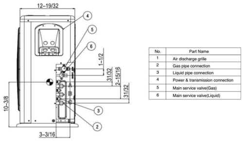 LG LMU24CHV 24,000 BTU Multi Zone Inverter Heat Pump -4°F Low Ambient ...