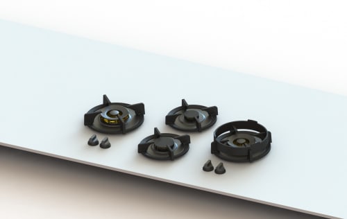 Pitt Cooking DEMPO4PTLP 36 Inch Modular Gas Cooktop with 4 Burners ...