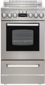 Avanti DER20P3S 20 Inch Deluxe Electric Range with 4 Radiant Elements ...