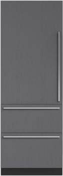 Sub-Zero DET3050FIL 30 Inch Panel Ready Built-In Smart Freezer Column with 15 cu. ft. Capacity ...