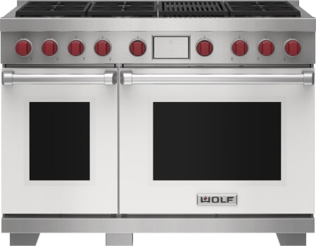 Wolf DF48650CWHP 48 Inch Freestanding Dual-Fuel Smart Range with 6 Dual ...