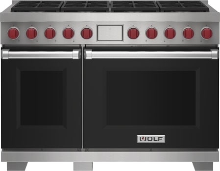 Wolf DF48850BKPLP 48 Inch Freestanding Dual-Fuel Smart Range with 8 ...