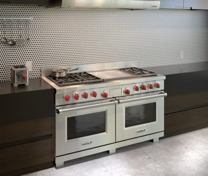 Wolf DF606DG 60 Inch Freestanding Professional Dual Fuel Range with 6 ...