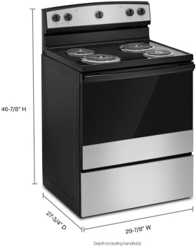 Amana ACR4203MNS 30 Inch Freestanding Electric Range with 4 Coil ...