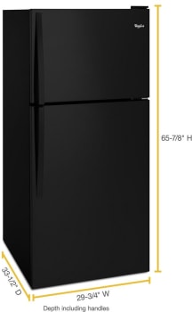 Whirlpool WRT318FMDB 30 Inch Top Freezer Refrigerator with 18 cu. ft ...