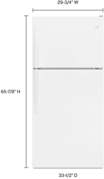 Whirlpool WRT148FZDW 30 Inch Top Freezer Refrigerator with 18.25 cu. ft ...