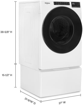 Whirlpool WFW5605MW 27 Inch Front Load Washer with 4.5 cu. ft. Capacity ...