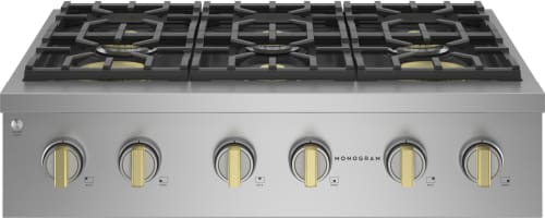 Monogram ZGU366NTSS 36 Inch Slide-In Professional Gas Rangetop with 6 ...