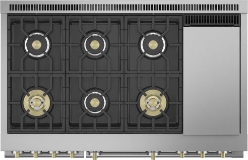 Monogram ZGP486NDTSS 48 Inch Freestanding Professional Gas Smart Range ...