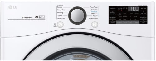 LG DLE3500W 27 Inch Smart Electric Dryer with 7.4 cu. ft. Capacity ...