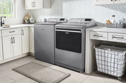 Maytag MED7230HC 27 Inch Electric Smart Dryer with 7.4 Cu. Ft. Capacity ...