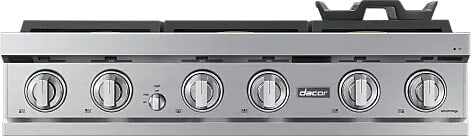 Dacor DTT36T960GM 36 Inch Gas Smart Rangetop with 6 Sealed Burners ...