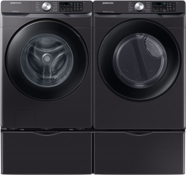 Samsung SAWADREAV80002 Side-by-Side on Risers Front Load Washer and ...