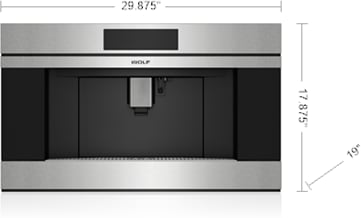 Wolf EC3050CMS 30 Inch Built-In Contemporary Coffee System with Full ...