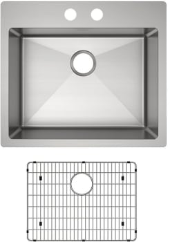Elkay ECTSR25229TBG2 25 Inch Single Bowl Dual Mount Kitchen Sink Kit ...