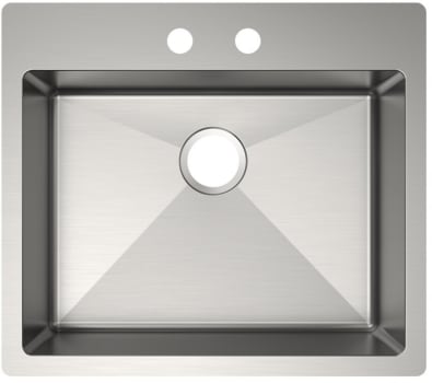 Elkay ECTSRAD2522602 22 Inch Single Bowl Dual Mount Kitchen Sink with ...