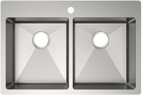 Elkay ECTSRAD3322601 22 Inch Equal Double Bowl Dual Mount Kitchen Sink ...