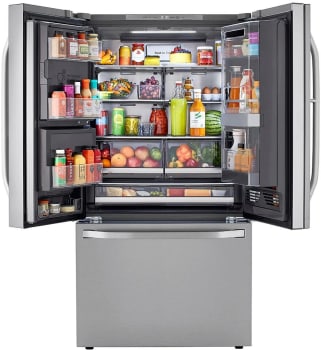 LG SRFVC2406S 36 Inch Counter Depth 3-Door French Door Refrigerator ...