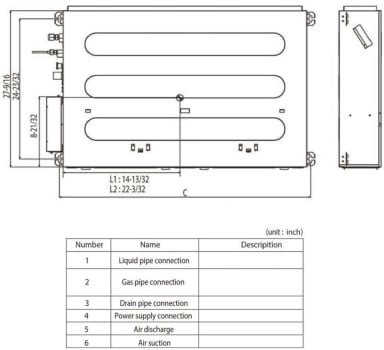 LG LDN187HV4 18,000 BTU Multi F Single Compatible Inverter Heat Pump ...