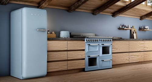 Smeg FAB28ULPB3 24 Inch Top Freezer Refrigerator with 9.92 cu. ft ...