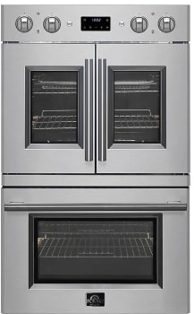 Forno FBOEL134030 30 Inch French Door & Chef Door Double Electric Wall ...