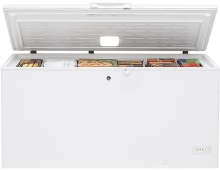 GE FCM16DLWW 65 Inch Chest Freezer with Audible Temperature Alarm, LED ...
